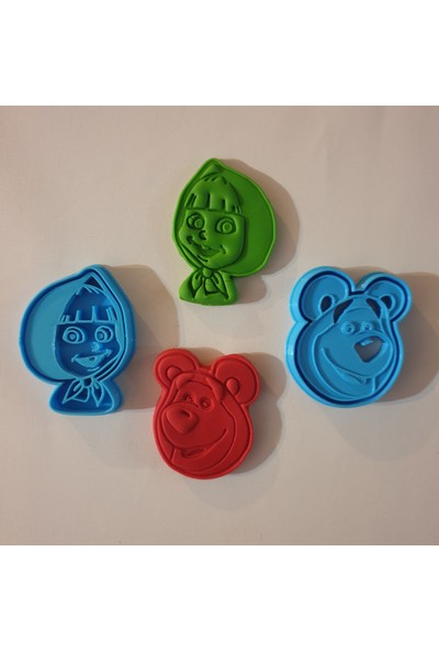 3D Sepetim Masha ile Koca Ayı Set Kurabiye Kalıbı 71 x 81 x 12 mm 3D Sepetim Masha ile Koca Ayı Set Kurabiye Kalıbı 71 x 81 x 12 mm
