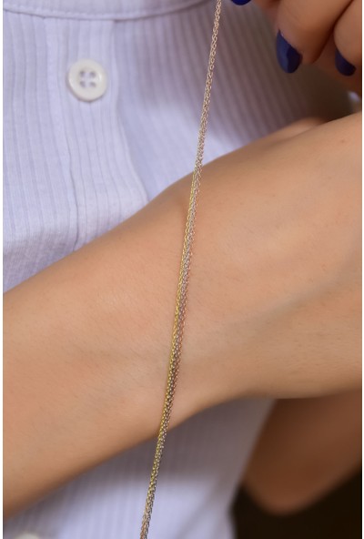 Papatya Silver 925 Ayar Gümüş Üç Renk Kaplama Forse Zincir Bileklik Papatya Silver 925 Ayar Gümüş Üç Renk Kaplama Forse Zincir Bileklik