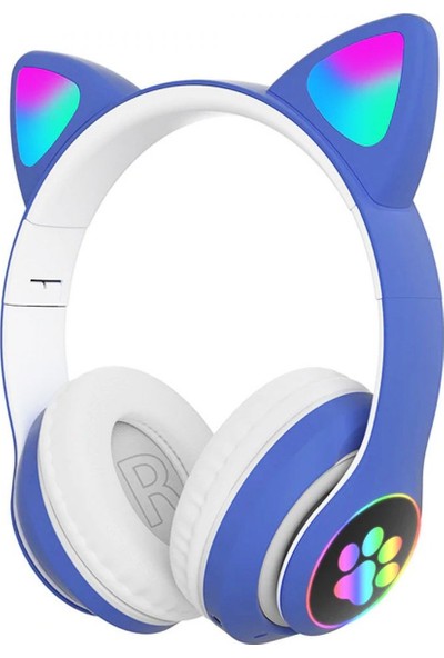 Karler Stn-28 Kablosuz Kedi Kulaklık - Mavi