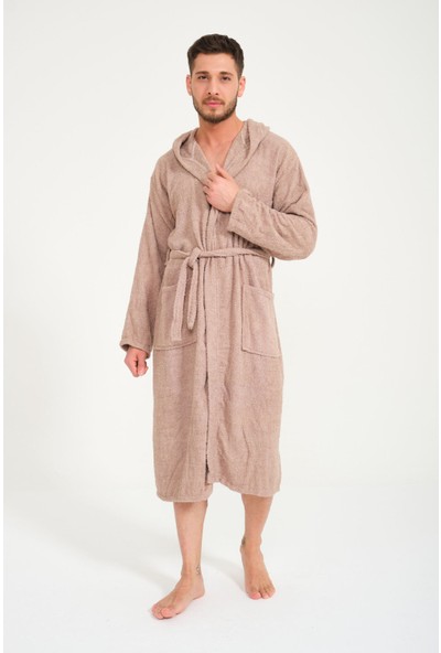 North Online Düz ve Pamuklu Kapüşonlu Erkek Bornoz North Online Düz ve Pamuklu Kapüşonlu Erkek Bornoz