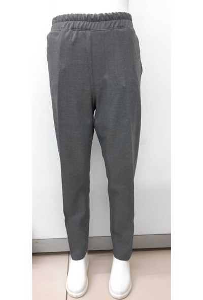 Muraty Komple Lastikli Gri Likralı Okul Pantolonu