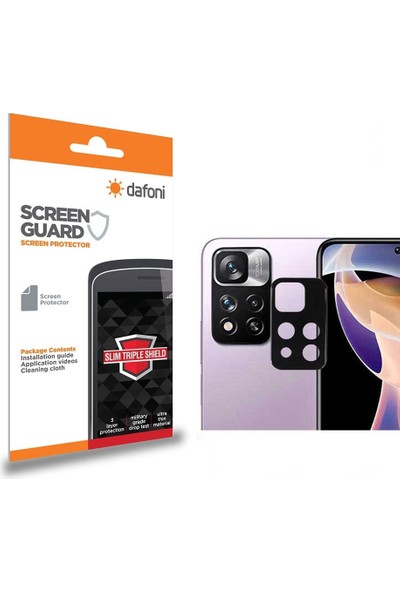 Dafoni Xiaomi Redmi Note 11 Pro 3D Cam Kamera Koruyucu