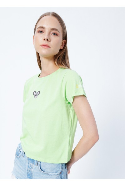 National Geographic Bisiklet Yaka Nakışlı Açık Yeşil Kadın T-Shirt W-Bcı-Koala National Geographic Bisiklet Yaka Nakışlı Açık Yeşil Kadın T-Shirt W-Bcı-Koala