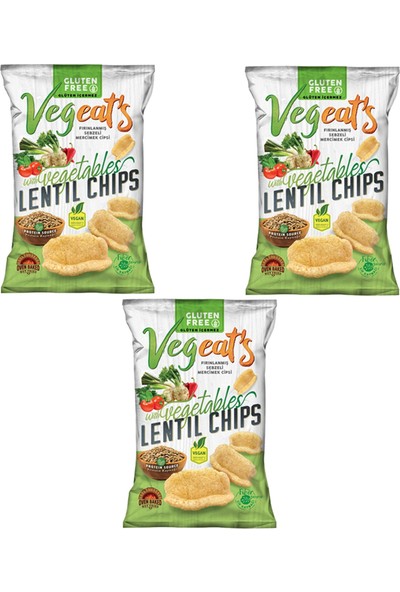 Vegeat's Fırınlanmış Sebzeli Mercimek Cipsi 3 x 50 gr Vegeat's Fırınlanmış Sebzeli Mercimek Cipsi 3 x 50 gr