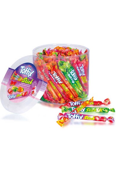 Elvan Toffix Stick Meyveli Mix Şeker 800 Gr. (1 Kutu) Elvan Toffix Stick Meyveli Mix Şeker 800 Gr. (1 Kutu)