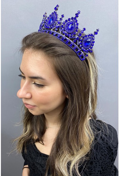 Limelia Ahu Model Saks Mavisi Gelin Tacı Limelia Ahu Model Saks Mavisi Gelin Tacı