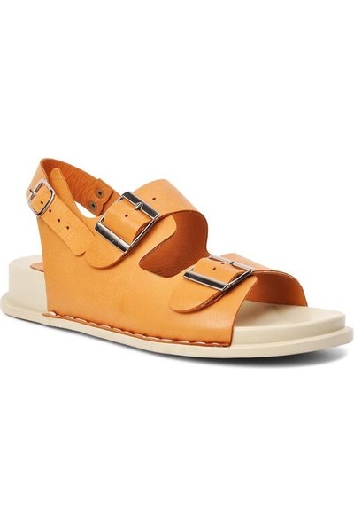 Classter Taba Hakiki Deri Kadın Sandalet
