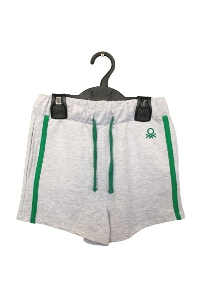 Benetton Yeşil Ipli Gri Şort Benetton Yeşil Ipli Gri Şort