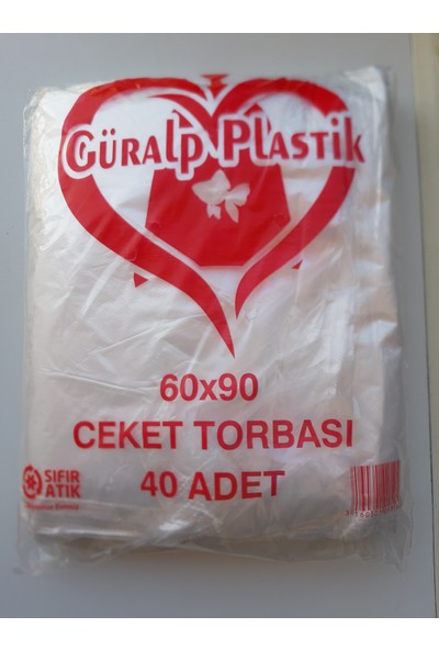 Güralp Elbise Poşeti - Naylon Torba 60X90 cm 40 Adet Ceket Boy Güralp Elbise Poşeti - Naylon Torba 60X90 cm 40 Adet Ceket Boy