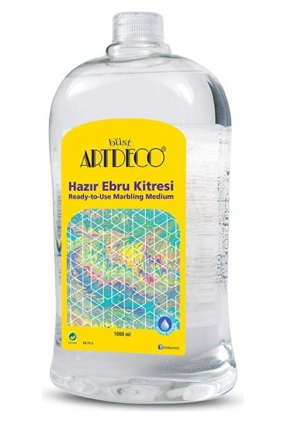 Artdeco : Kullanıma Hazır Ebru Kitresi : 1 Litre Artdeco : Kullanıma Hazır Ebru Kitresi : 1 Litre
