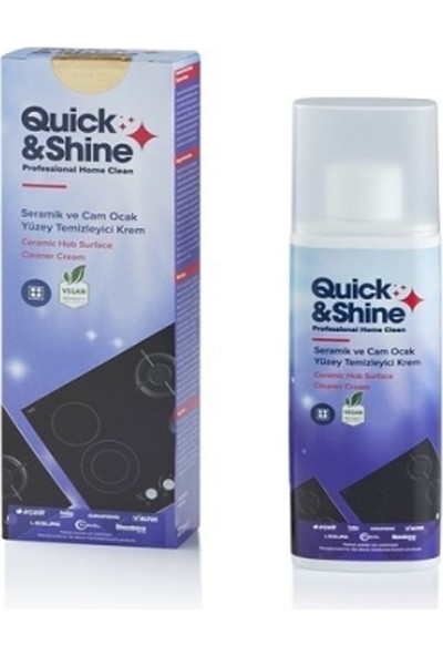 Quick&shine Yeni Vitroseramik Temizleyici Vegan Temizlik ve Bakım Ürünleri