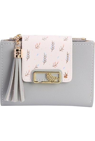 Keluofu Moda Kadın Cüzdan Püskül Kadın Kısa Cüzdan (Yurt Dışından)