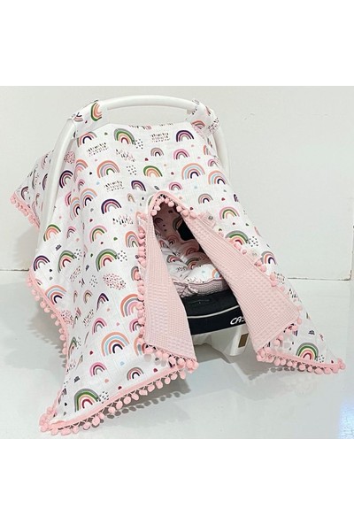 Babycitytr Pamuk Çok Amaçlı Çift Taraflı Puset Örtüsü