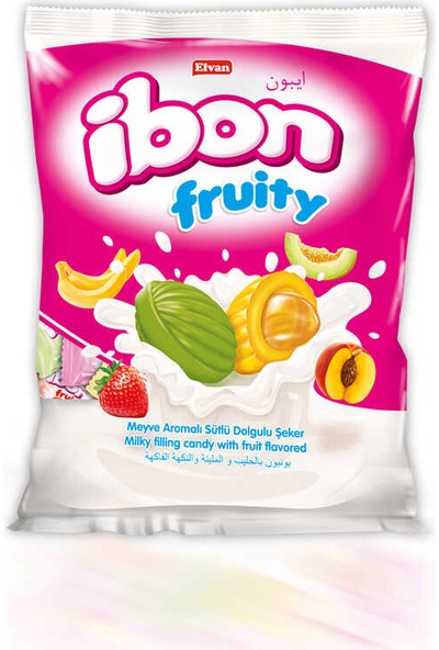 Elvan Ibon Sütlü Meyveli Şeker 1000 Gr. (1 Poşet) Elvan Ibon Sütlü Meyveli Şeker 1000 Gr. (1 Poşet)