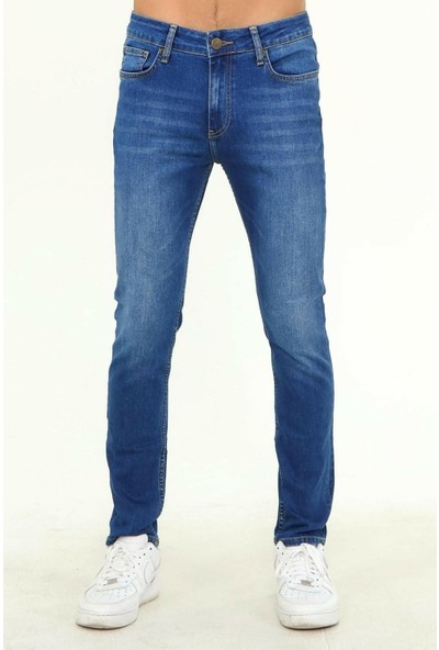 Explode Mavi Erkek Likralı Slim Fit Kot Pantolon 34 Boy