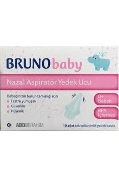 Bruno Baby Nazal Aspiratör Yedek Ucu 10'lu Bruno Baby Nazal Aspiratör Yedek Ucu 10'lu