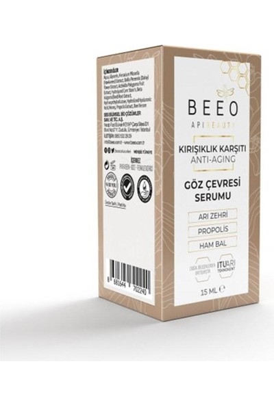 Bee'O Beeo Apibeauty Arı Zehirli Propolisli Anti-Aging Göz Çevresi Serumu 15 ml (BEO101) Bee'O Beeo Apibeauty Arı Zehirli Propolisli Anti-Aging Göz Çevresi Serumu 15 ml (BEO101)