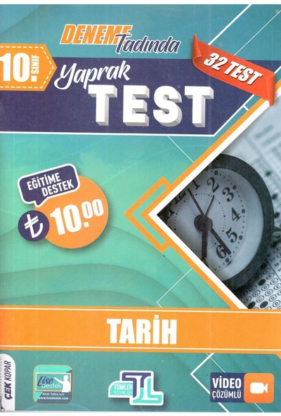 Tümler Yayınları 10. Sınıf Tarih Yaprak Test (Ciltli) Tümler Yayınları 10. Sınıf Tarih Yaprak Test (Ciltli)