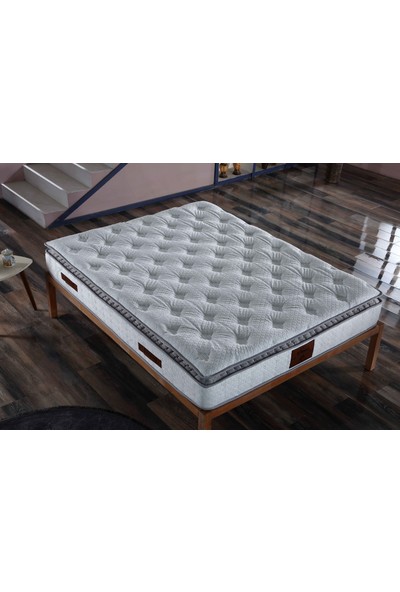 Mavi Yatak Ultra Ortopedik Elmas Pedli Paket Yaylı Tavşan Tüyü Kumaş Yatak Elmas