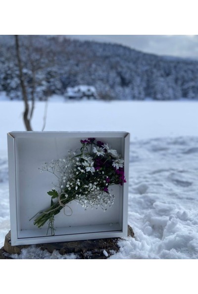 40X40BEYAZ Çiçek Kutusu Çerçeve