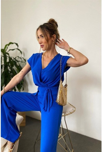 Valenka Mavi Büzgülü Takım