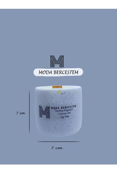 Moda Bercestem Kakule-Vanilya-Sandal Ağacı ve Tarçın Kokulu Beton Saksılı Dekoratif Soya Mumu Moda Bercestem Kakule-Vanilya-Sandal Ağacı ve Tarçın Kokulu Beton Saksılı Dekoratif Soya Mumu