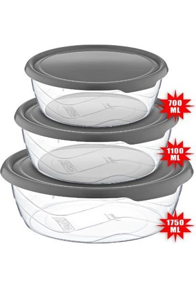 Be Or Be Yuvarlak Saklama Kabı 3 Adet