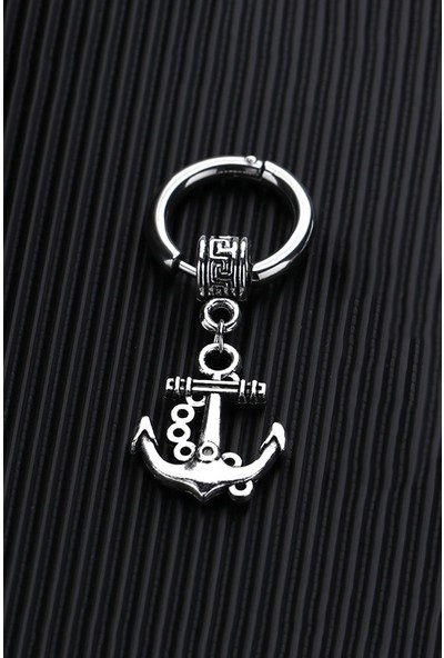 The Collection Unisex Paslanmaz Çelik Çapa Sallantılı Halka Küpe The Collection Unisex Paslanmaz Çelik Çapa Sallantılı Halka Küpe