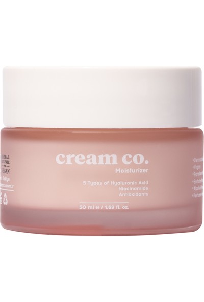 Cream Co. Moisturizer 50 ml Nemlendirici Cilt Tonu Eşitleyici Aydınlatıcı Tüm Cilt Tipleri (Hyaluronic Acid + Niacinamide) Cream Co. Moisturizer 50 ml Nemlendirici Cilt Tonu Eşitleyici Aydınlatıcı Tüm Cilt Tipleri (Hyaluronic Acid + Niacinamide)