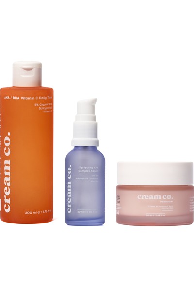 Cream Co. Arındırıcı Yenileyici Cilt Tonu Eşitleyici Nemlendirici Leke Karşıtı Bakım Seti (Aha + Bha + Vitamin C + Hyaluronic Acid + Niacinamide) Cream Co. Arındırıcı Yenileyici Cilt Tonu Eşitleyici Nemlendirici Leke Karşıtı Bakım Seti (Aha + Bha + Vitamin C + Hyaluronic Acid + Niacinamide)