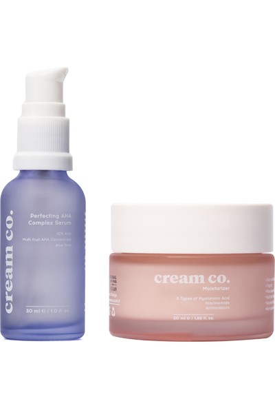 Cream Co. Yenileyici Cilt Tonu Eşitleyici Gözenek Sıkışlaştırıcı Aydınlatıcı Pürüzsüzleştirici Bakım Seti (Aha + Hyaluronic Acid + Niacinamide + Caffeine) Cream Co. Yenileyici Cilt Tonu Eşitleyici Gözenek Sıkışlaştırıcı Aydınlatıcı Pürüzsüzleştirici Bakım Seti (Aha + Hyaluronic Acid + Niacinamide + Caffeine)