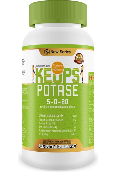 Keops Gübre Keops Potase 5.0.20 Potasyum Içerikli Nk'lı Sıvı Organomineralli Gübre 20 Litre Keops Gübre Keops Potase 5.0.20 Potasyum Içerikli Nk'lı Sıvı Organomineralli Gübre 20 Litre