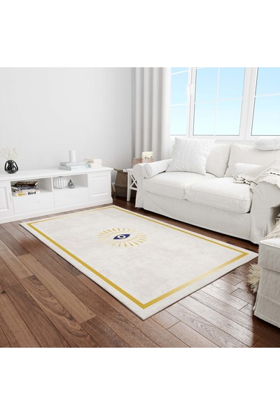 YTR Home  Dijital Baskı Kaymaz Taban Yıkanabilir Halı e1026