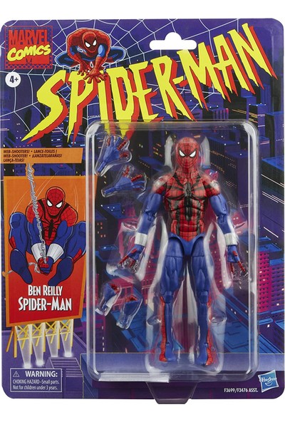 Hasbro Marvel Legends Retro Seri Spiderman Ben Reilly Figür Hasbro Marvel Legends Retro Seri Spiderman Ben Reilly Figür