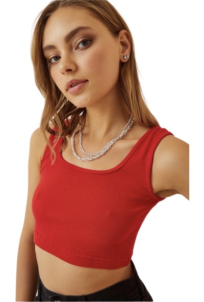 Hüseyin Mert Karakuş Crop Kadın Fitilli Örme Crop Hüseyin Mert Karakuş Crop Kadın Fitilli Örme Crop