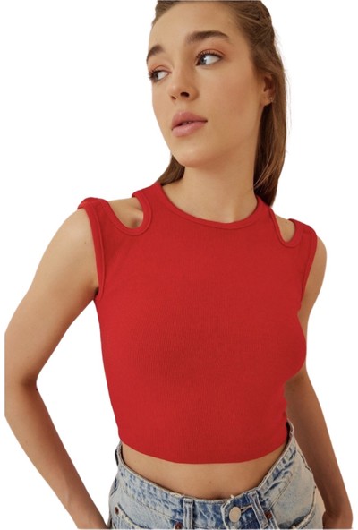 Hüseyin Mert Karakuş Çift Pencereli Örme Fitilli Crop