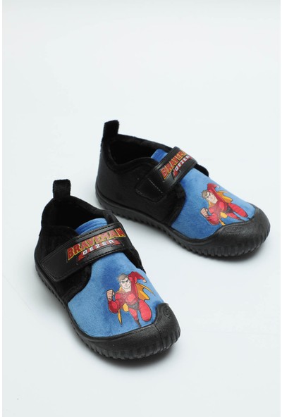 Gezer Kışlık Braveman Baskılı Cırtlı Kışlık Erkek Çocuk Panduf