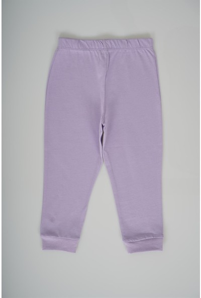 Kız Çocuk Desenli Pamuk Bileği Ribanalı Pijama Altı