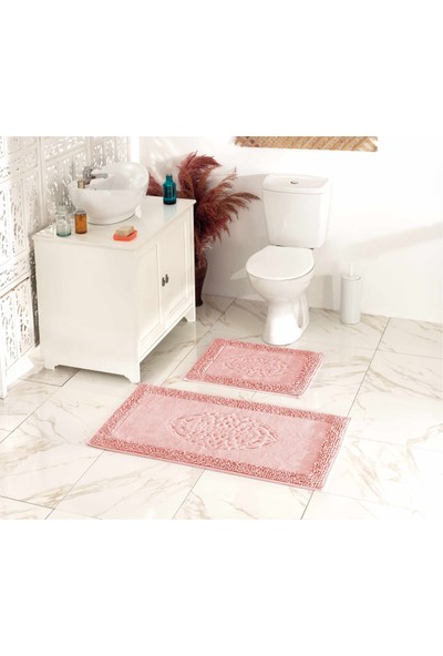 AYHOME Ikili Banyo Paspas Seti 2 Parçadan Oluşmaktadır Pudra Pembesi AYHOME Ikili Banyo Paspas Seti 2 Parçadan Oluşmaktadır Pudra Pembesi