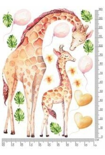 Dez Zürafa Aşkı Duvar Sticker