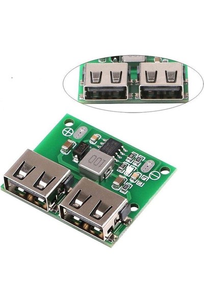 Profisher Çift USB Çıkışı 9V 12V 24V To 5V 3A Dc-Dc Step Down Şarj Modülü Profisher Çift USB Çıkışı 9V 12V 24V To 5V 3A Dc-Dc Step Down Şarj Modülü