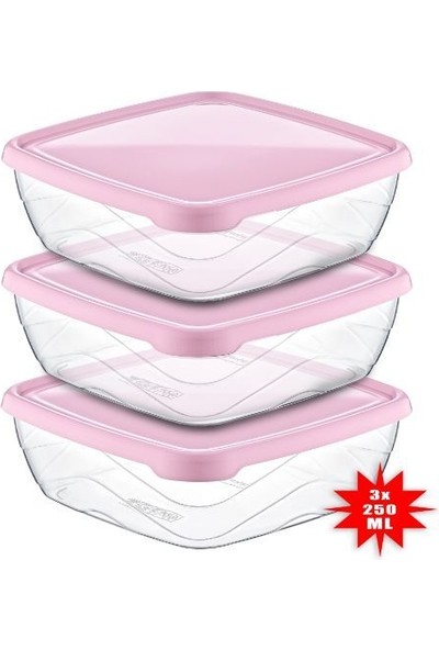 World of Pets Kare Saklama Kabı Mini Boy 3 Adet