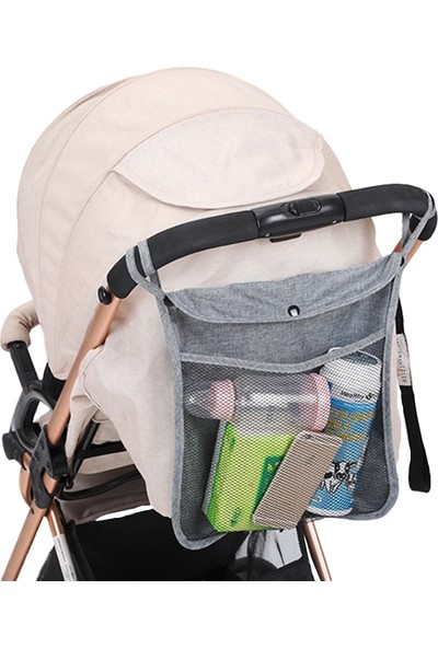 Sunsky Bebek Arabası Net Çanta Depolama Çantası Evrensel Bebek Bakımı (Gri) (Yurt Dışından)