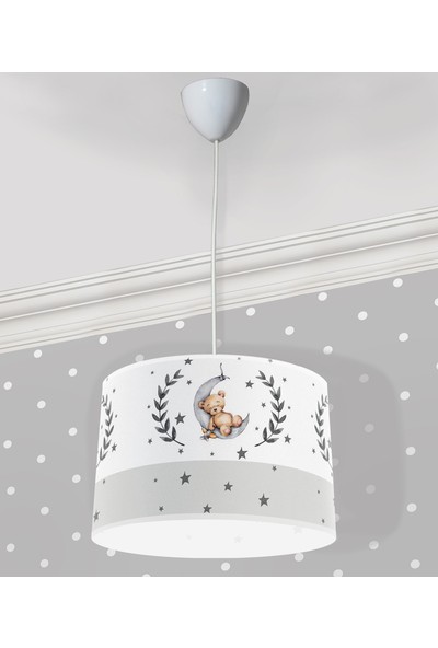 Bebişim Halı Sevimli Uyuyan Ayıcık ve Yıldızlar Çocuk Odası Sarkıt Avize