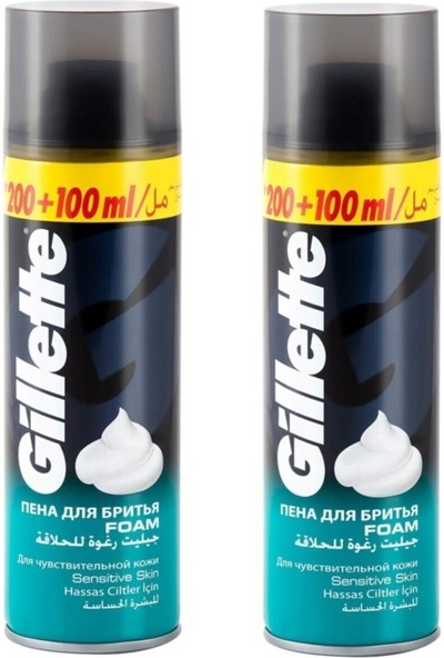 Gillette Tıraş Köpüğü 300 Ml Hassas X2