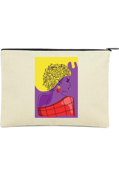 Cekuonline Brooklyn Güzeli Temalı Günlük / Plaj / Alışveriş Için Ham Bez Çanta 35X40CM