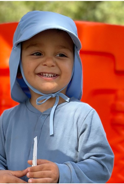 Yorni Flap Lejyoner Ense Korumalı Boyundan Bağlamalı Çocuk Bebek Güneş Şapka Yorni Flap Lejyoner Ense Korumalı Boyundan Bağlamalı Çocuk Bebek Güneş Şapka