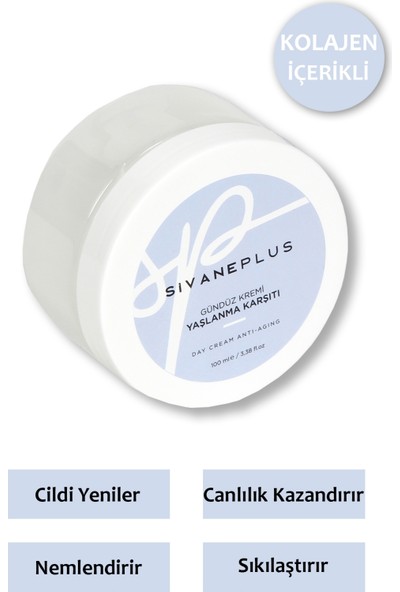 Sivane Plus Yaşlanma Karşıtı Gündüz Kremi 100 ml Sivane Plus Yaşlanma Karşıtı Gündüz Kremi 100 ml