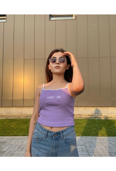 Lucky Me Askılı Lila Atlet