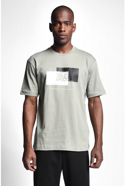 Lescon Açık Haki Erkek Kısa Kollu T-Shirt 22Y-1145